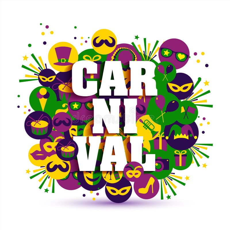 Carnival Vector Illustration. Stock Vector - Illustration of janeiro ...