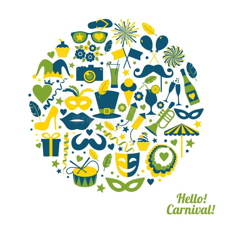 Carnival Vector Illustration Stock Vector - Illustration of light, mask ...