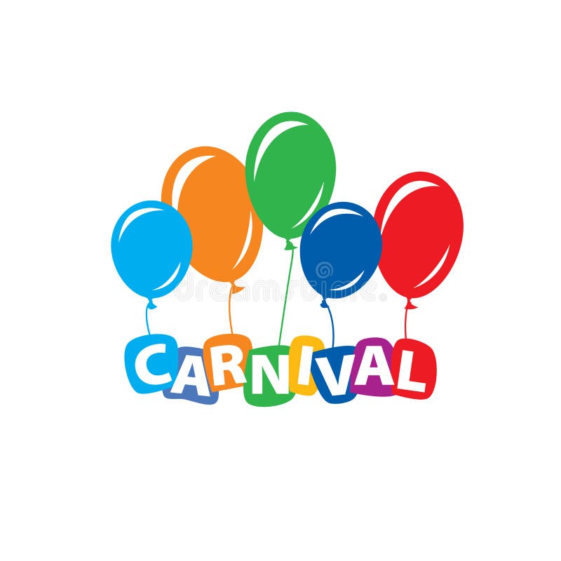 Carnival vector logo stock vector. Illustration of confetti - 126263898