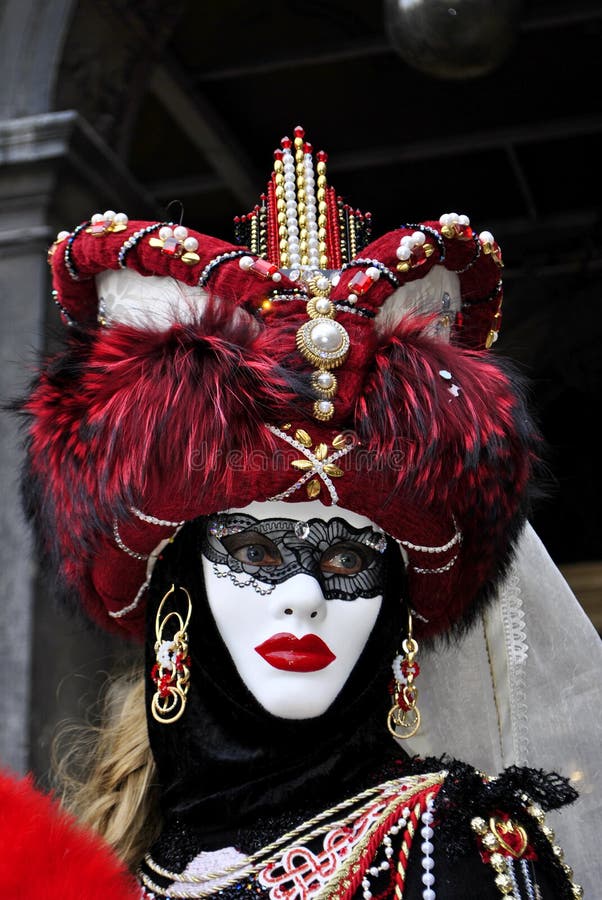 Fantastic Gothic Mask in Venice Carnival Editorial Stock Image - Image ...