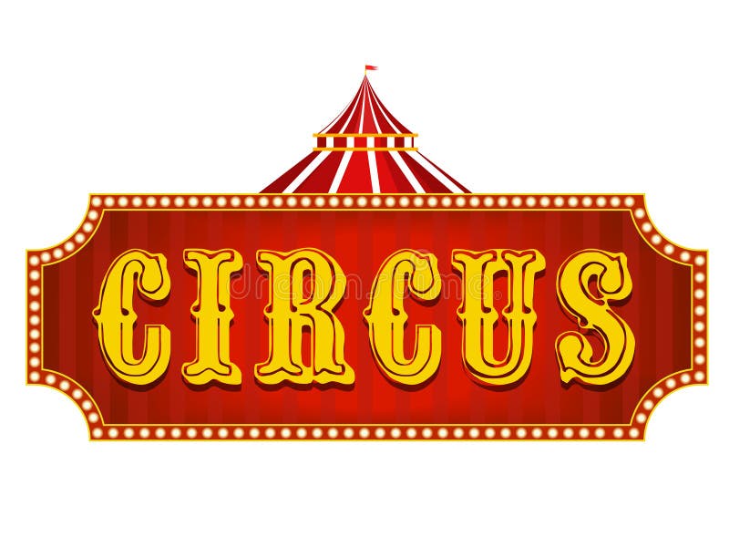 Carnival - Vintage Circus Light Sign Board Stock Image - Illustration ...