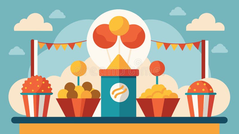 A Carnivalthemed Grazing Table Featuring Mini Corndogs Popcorn and ...