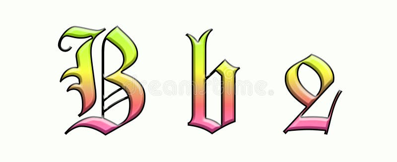 Carol Gothic Font Fonts Gradient Sans Serif Alphabet Letters ...