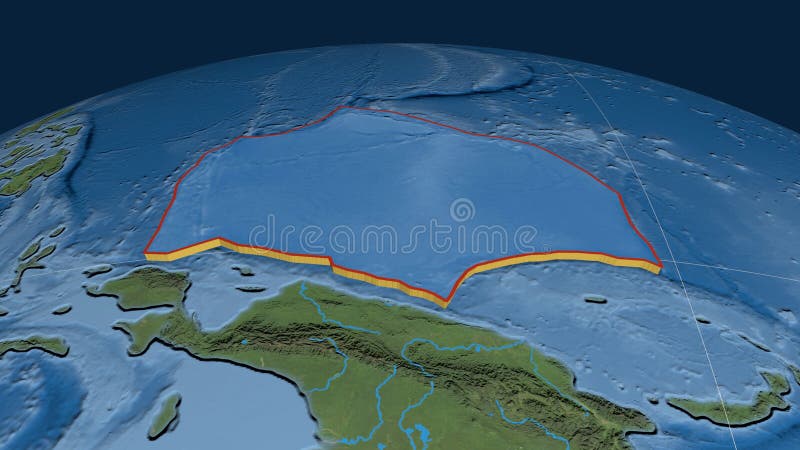 Caroline Plate - Boundaries. Physical Map Stock Illustration ...