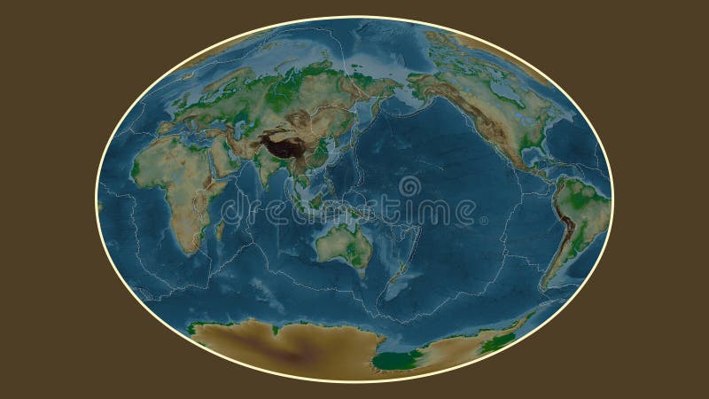 Caroline Plate - Global Map. Fahey. Physical Stock Illustration ...