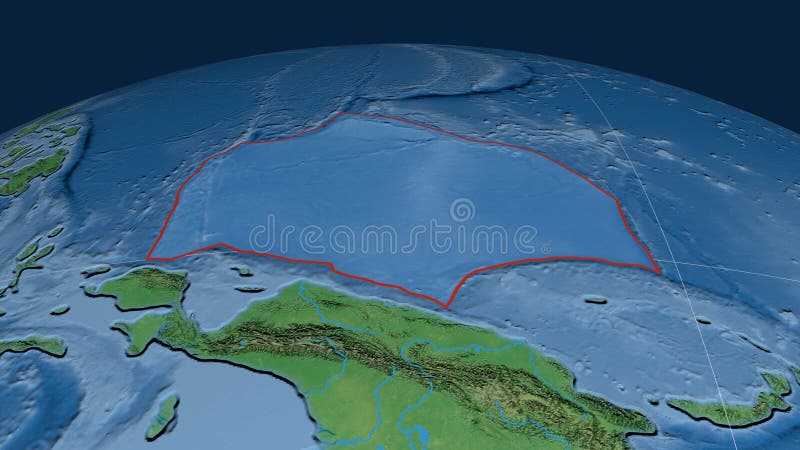 Caroline Plate Outlined - Natural Earth Stock Illustration ...