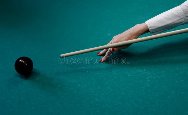 Carom Billiards Straight Single Shot. Stock Image - Image of billiard ...