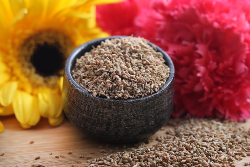 Carom seeds stock image. Image of digestive, spice, beautiful - 126986515