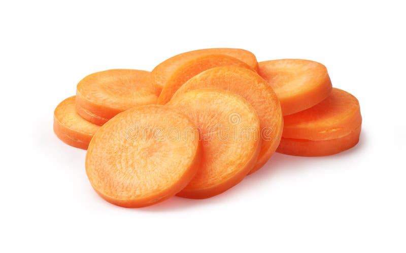 Carote Tagliate Su Sfondo Bianco Fotografia Stock - Immagine di gruppo ...