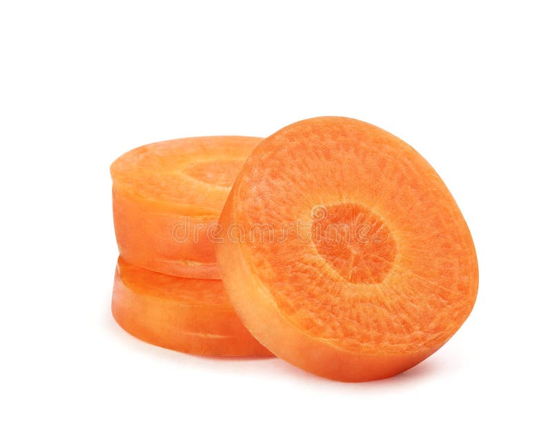 Carote Tagliate Su Sfondo Bianco Fotografia Stock - Immagine di gruppo ...