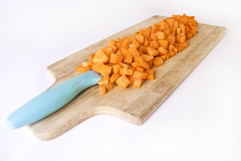 Carote Tagliate Nel Sacchetto Di Plastica Del Congelatore Fotografia ...