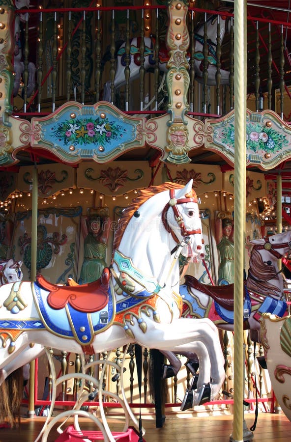 Carousel stock image. Image of merry, fair, carosels, white - 7261