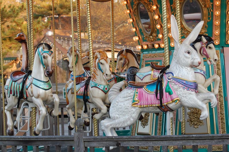 A Restored Old Carousel stock photo. Image of animal, action - 8065566