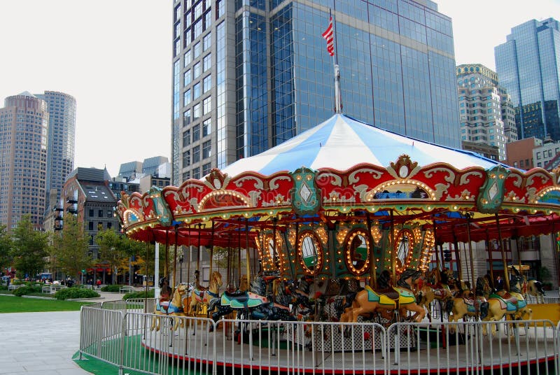 Carousel stock image. Image of color, downtown, america - 25953469