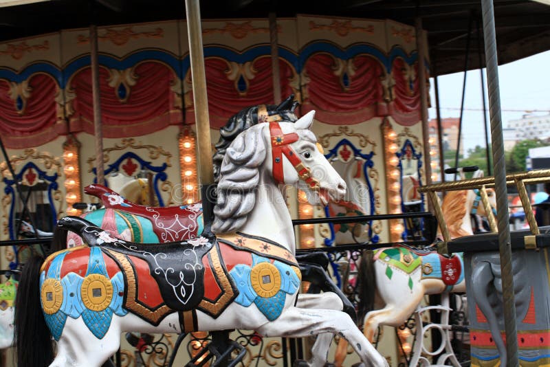 The carousel stock photo. Image of circle, horseback, colors - 5138830