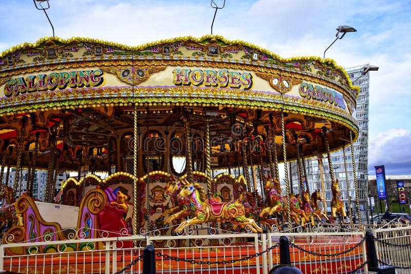 Carousel on the Albert Dock a Complex of Dock Buildings and Warehouses ...