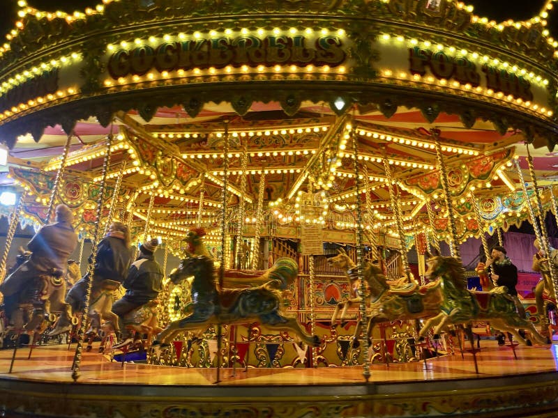 Carousel at night editorial photo. Image of night, carousel - 345265436