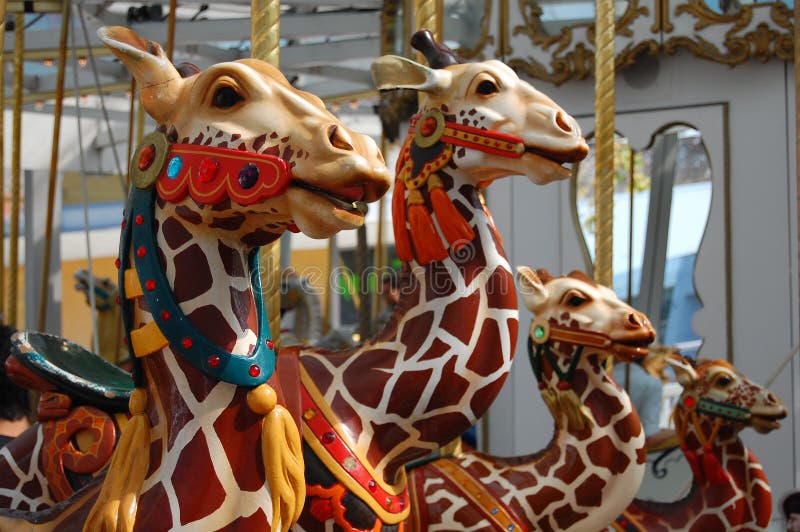 Carousel animals stock image. Image of colorful, wooden - 8007193