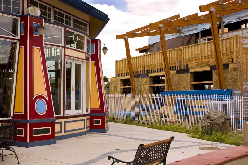 Carousel Building and the Construction Site Stock Image - Image of ...