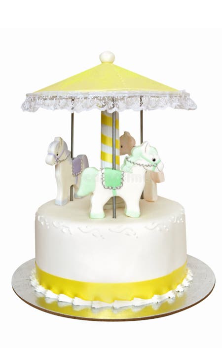 Carousel Cake stock photo. Image of white, toys, carousel - 2452698