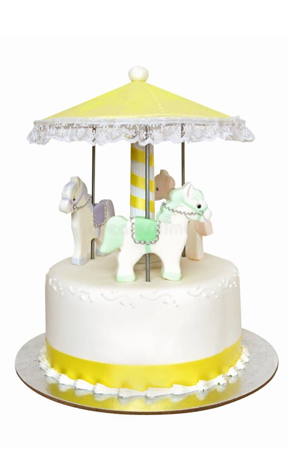 Carousel Cake stock photo. Image of white, toys, carousel - 2452698
