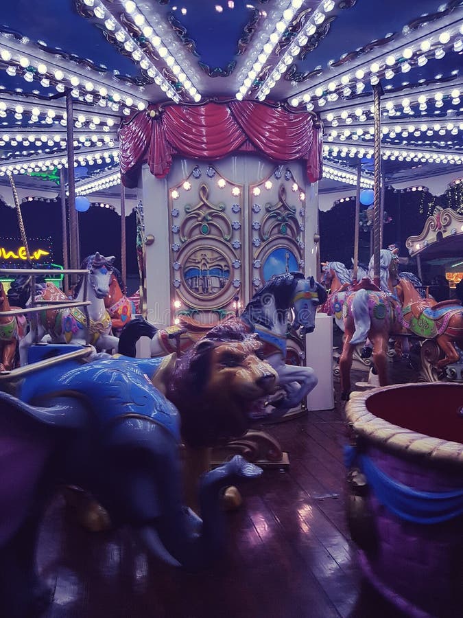 Fairground Carousel Night Stock Images - Download 1,823 Royalty Free Photos