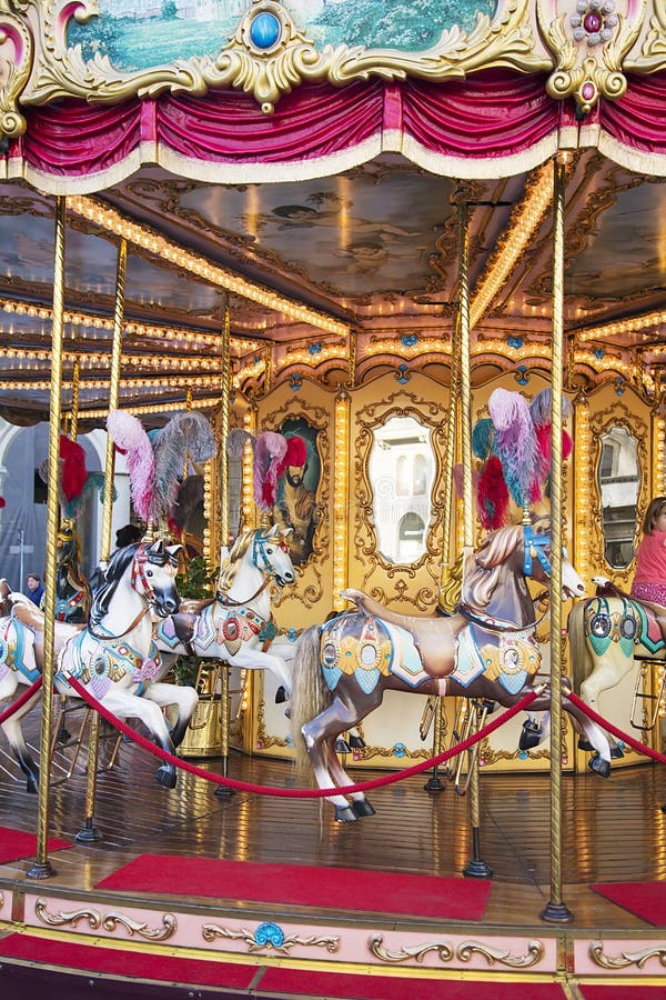 Carousel stock photo. Image of entertainment, retro, attraction - 93354828
