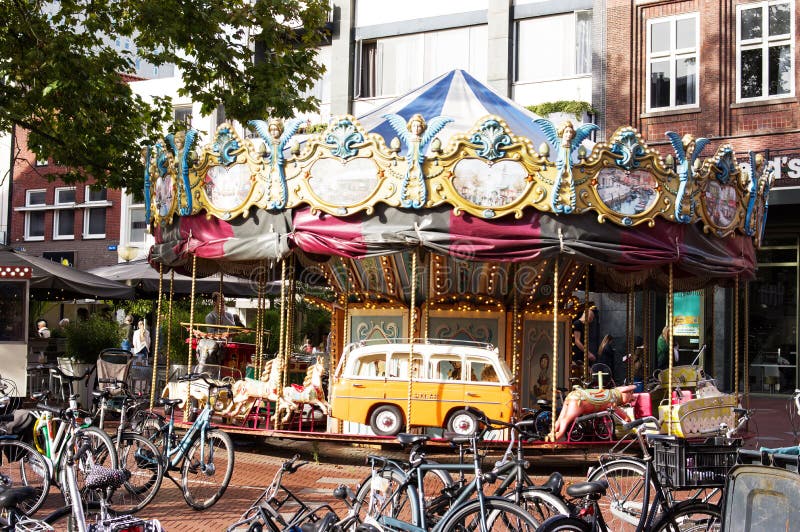 Carousel at a Fun Fair, Netherlands Editorial Stock Photo - Image of ...