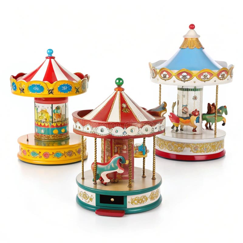 Carousel Happy Games on White Background Stock Illustration ...