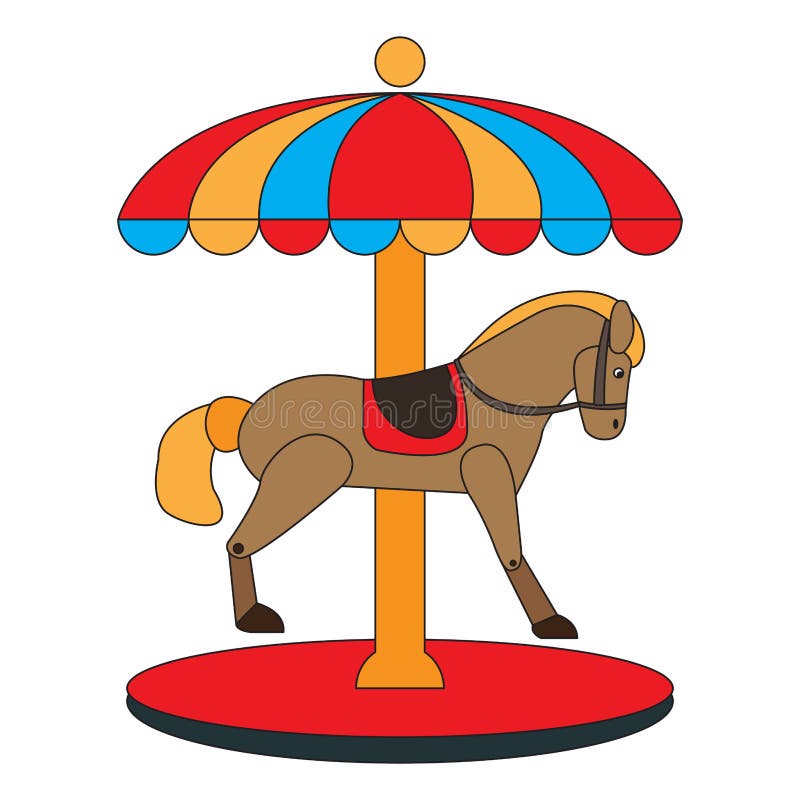 Carousel Horse Stock Illustrations – 2,498 Carousel Horse Stock ...