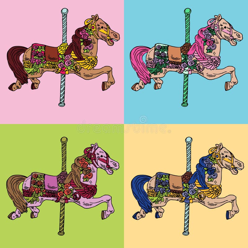 Carousel Horse Hand Stock Illustrations – 507 Carousel Horse Hand Stock ...