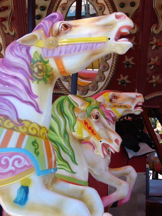 Carousel horses stock photo. Image of horse, horses, closeup - 1090352