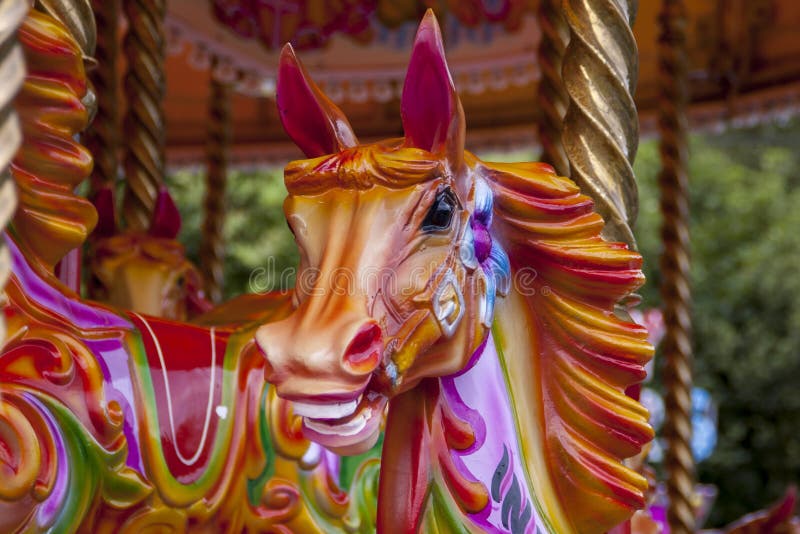 Carousel Horses. stock image. Image of park, attraction - 48282167