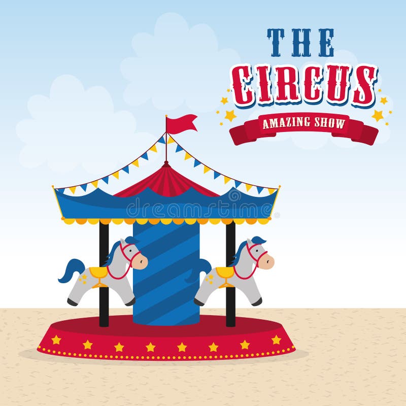 Carousel Icon. Circus and Carnival Design. Vector Graphic Stock ...