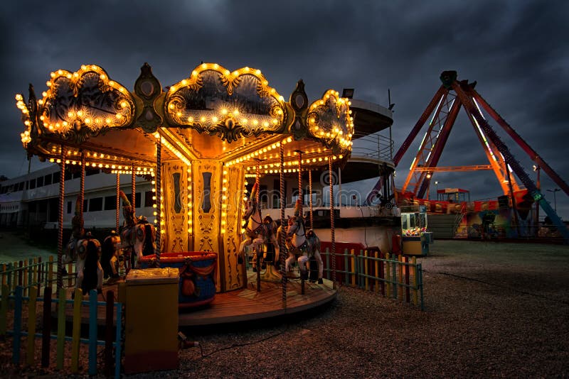 Carousel stock photo. Image of turnabout, fair, dawn - 35377758
