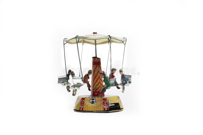 Carousel Isolated on White Background. Stock Photo - Image of garden ...