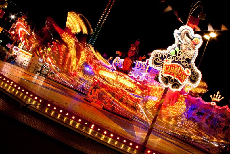 Carousel Lights stock photo. Image of round, bright, colourful - 9475338