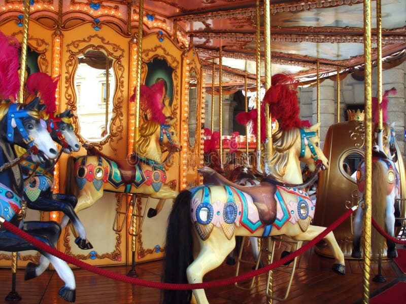 Carousel merry-go-round stock photo. Image of amusement - 18330154