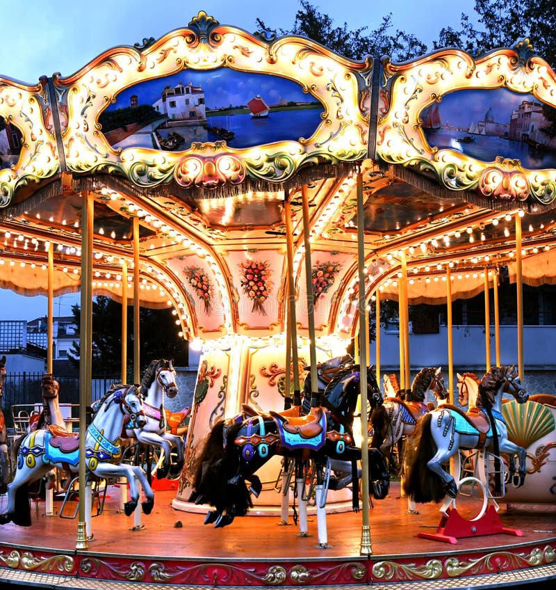 Carousel stock image. Image of park, horses, ride, fest - 310789655