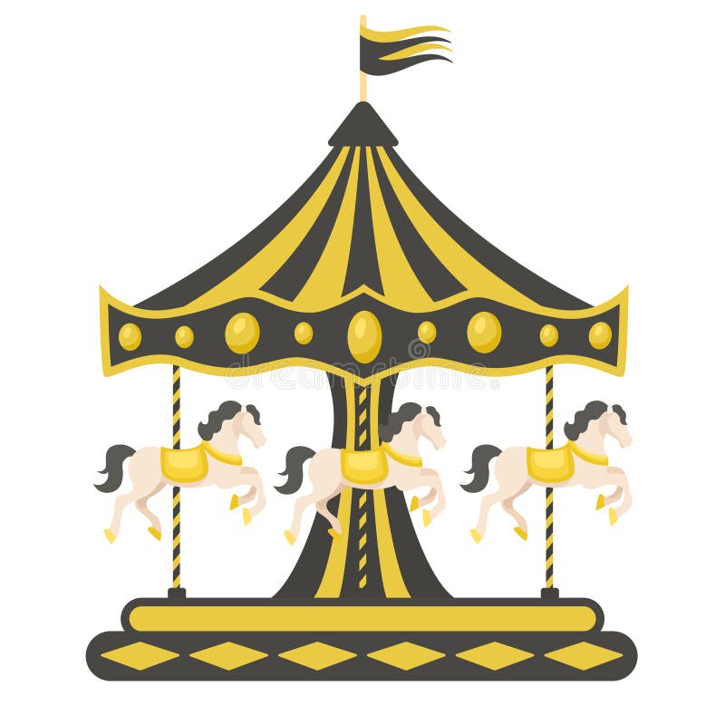 Carousel. Merry go round stock vector. Illustration of mobile - 300594605