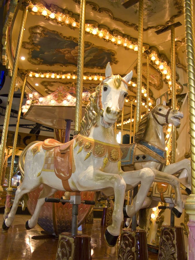 White Carousel Unicorn stock photo. Image of white, relax - 1483884