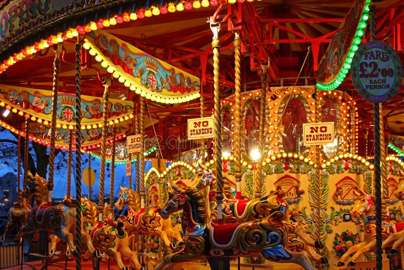 Carousel stock image. Image of attraction, carousel, merriment - 62701989