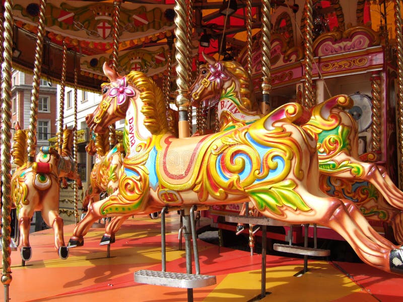 A carousel ride stock vector. Illustration of carousel - 43089065