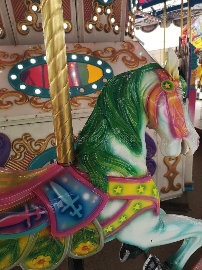 Carousel Roundabout, Swinging Turning Around Stock Image - Image of ...