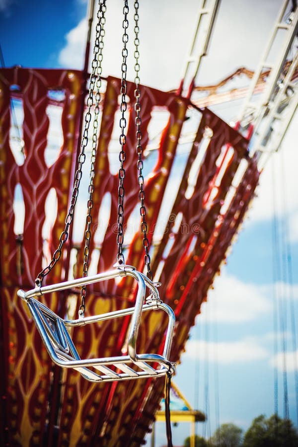 Big Red Carousel stock image. Image of retro, circle - 156896853