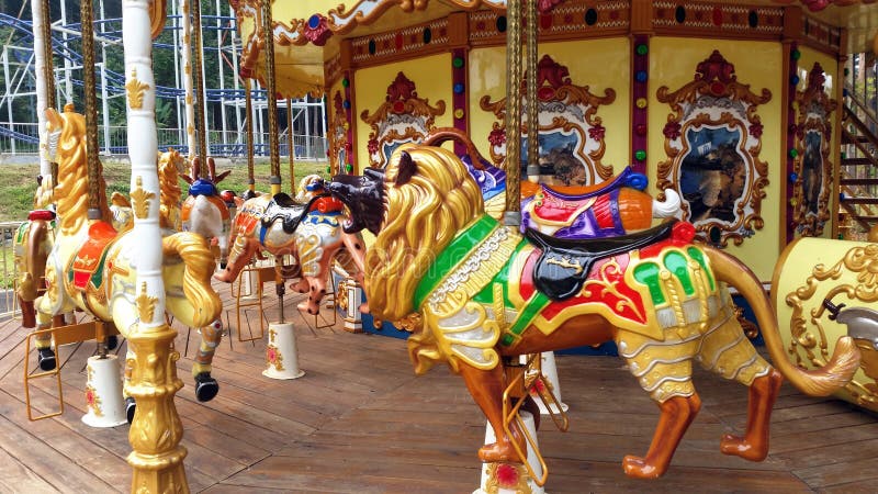 Carousel Theme Park stock image. Image of activity, carnival - 59993143
