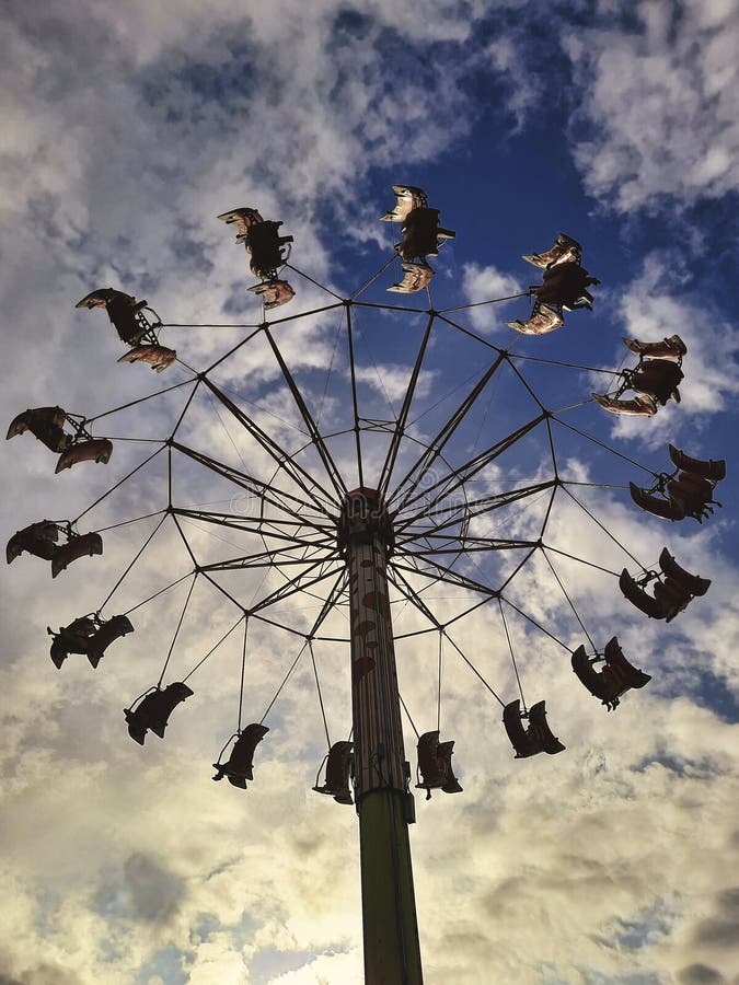 Carousel at the Top Photographed from Below Stock Photo - Image of ...