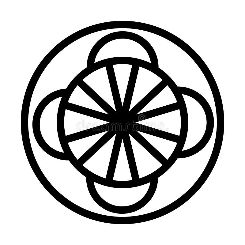 Carousel Top View Icon stock vector. Illustration of internet - 218629504