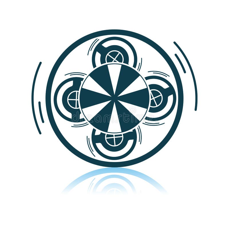 Carousel Top View Icon stock vector. Illustration of carousel - 151666227