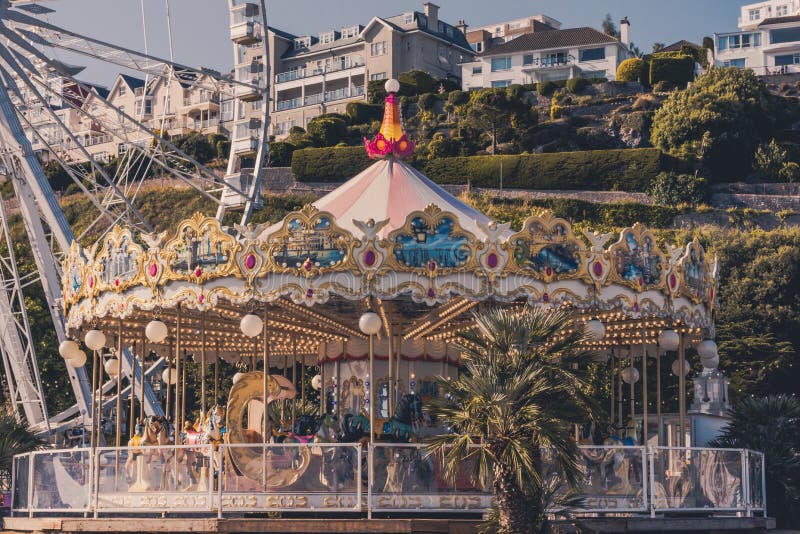 Carousel in Torquay, Devon, UK Editorial Image - Image of ride ...